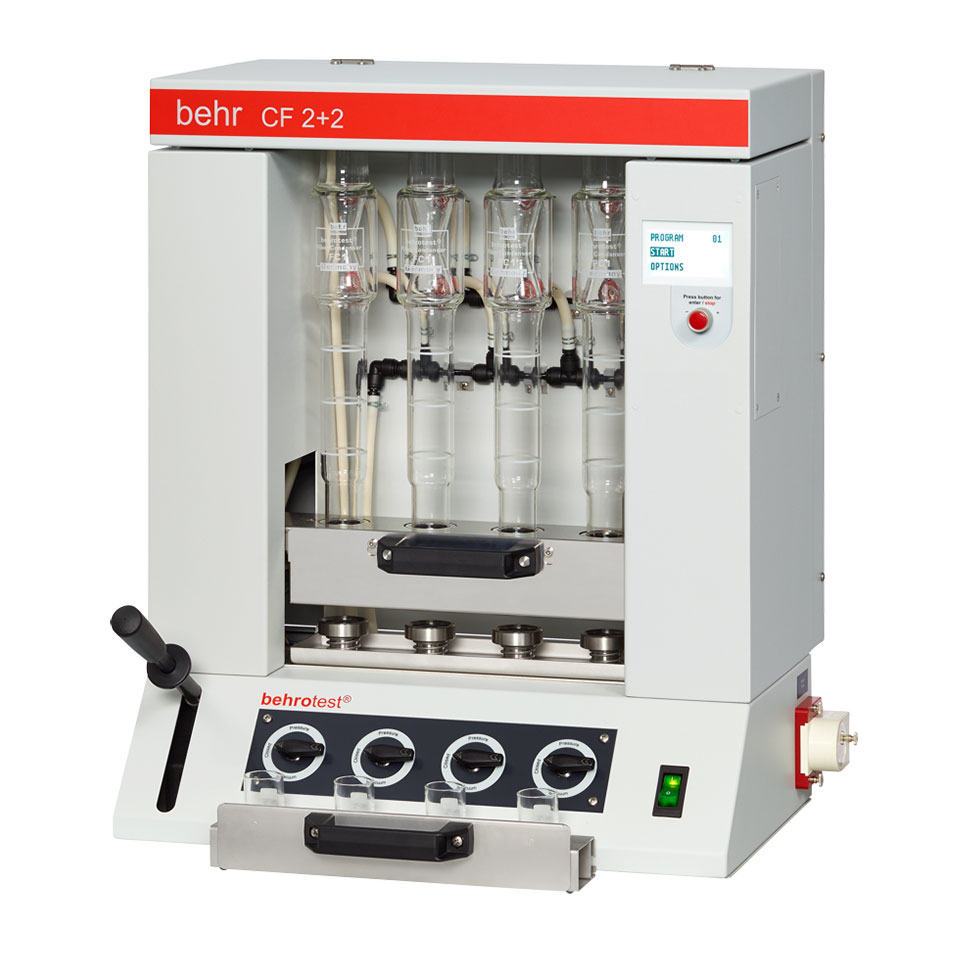 Behr-Labor behrotest® Crude Fibre Extraction Unit, Semi-automatic, 2+2 ...